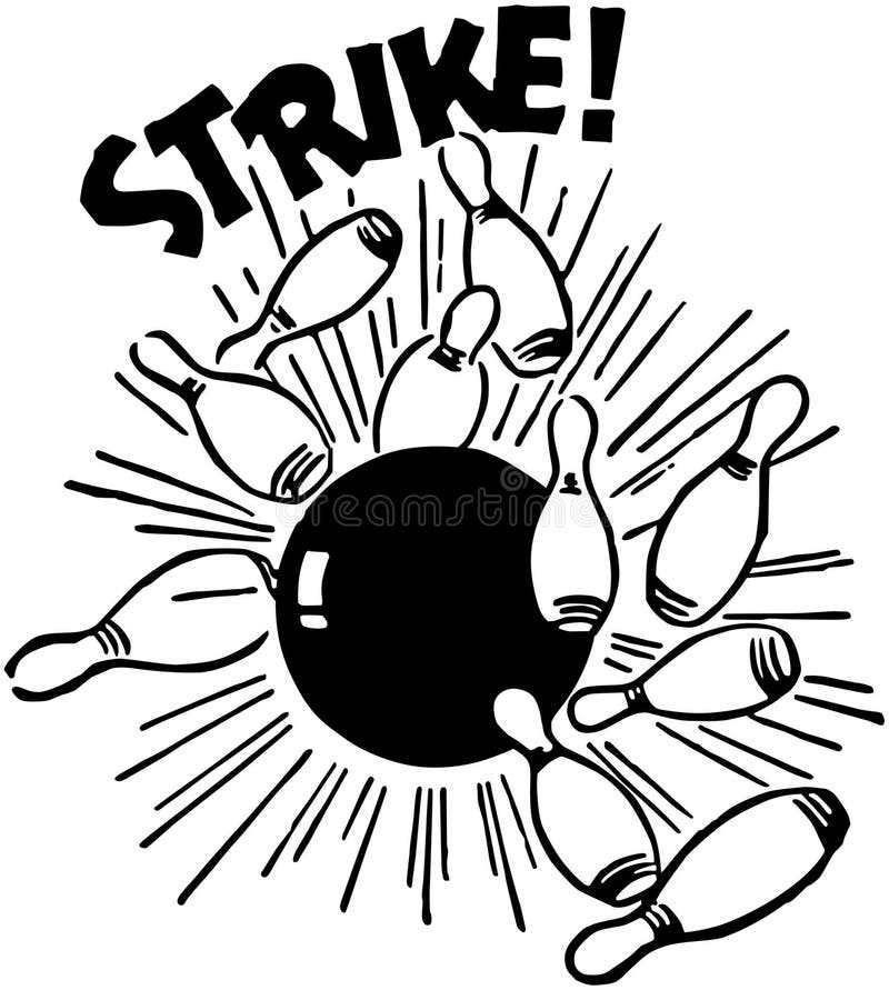 Strike! stock vector. Illustration of drawings, vintage - 42094564