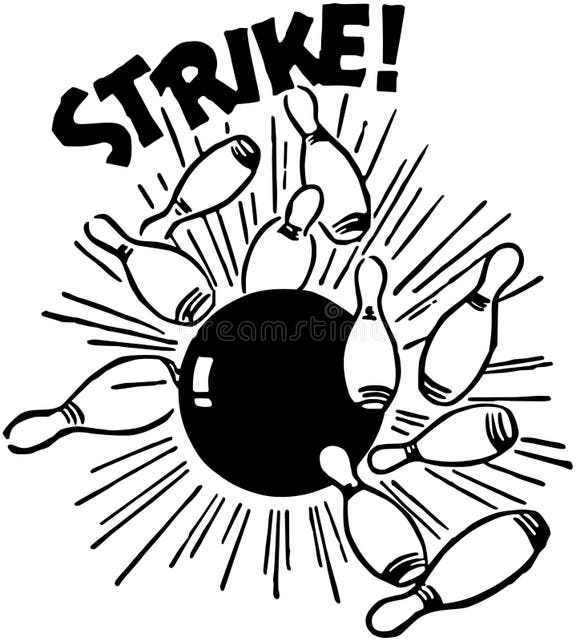 Strike! stock vector. Illustration of drawings, vintage - 42094564