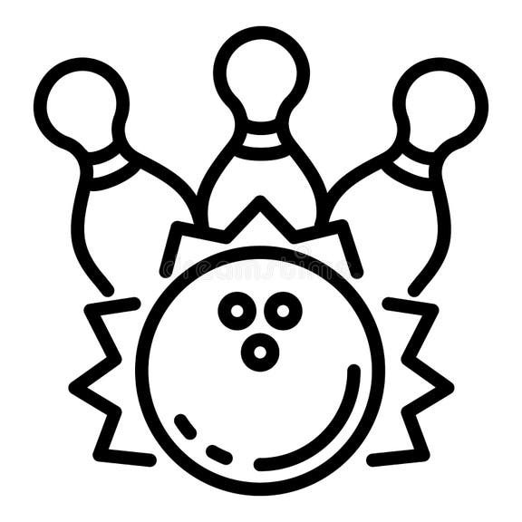 Strike Ball Icon, Outline Style Stock Vector - Illustration of icon ...