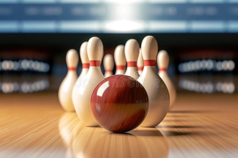 Strike! Bowling Alley Fun and Excitement Stock Illustration ...