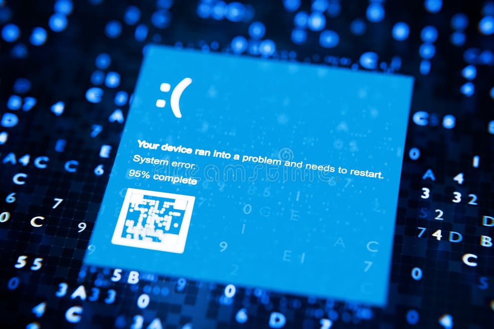 Strike Crowd. Operating System Failure Concept. Error in the Program. Software Bug Concept ...
