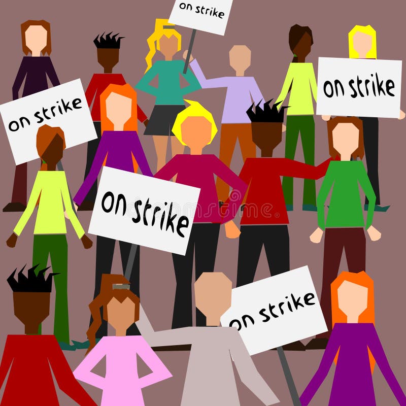 Strike stock vector. Illustration of signs, anger, strike - 60474168