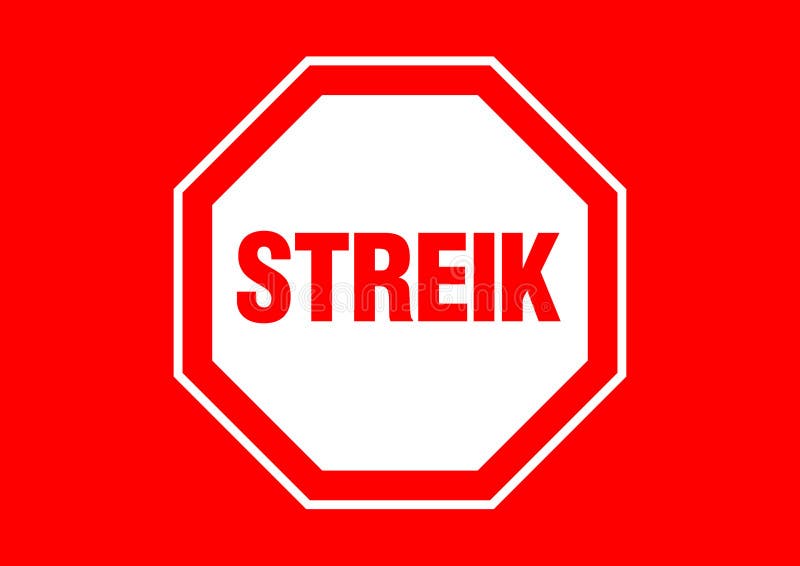 Strike - Graphic for a Poster in German Stock Vector - Illustration of ...