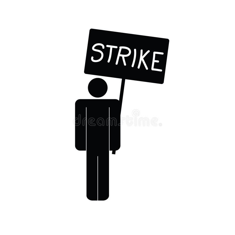 Strike Icon with Man Vector Stock Vector - Illustration of break ...