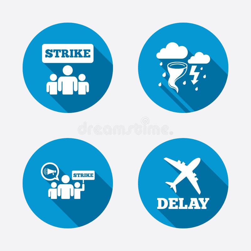 Strike Icon. Storm Weather and Group of People Stock Vector ...