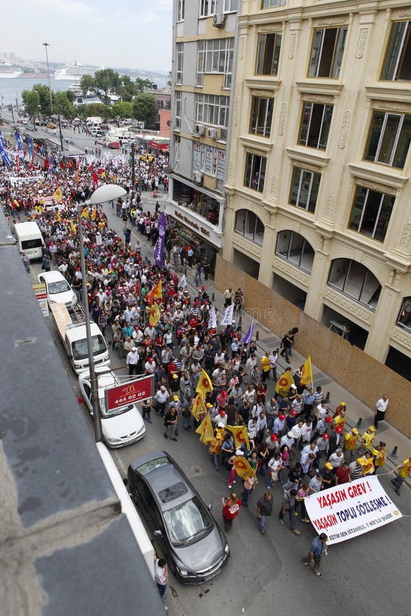 Strike in Istanbul,Turkey editorial stock photo. Image of officer ...