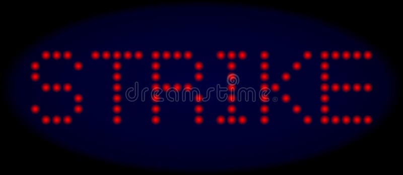 STRIKE Led Style Caption with Glowing Dots Stock Vector - Illustration ...