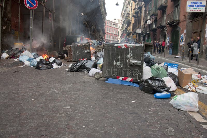 Strike in naples editorial stock photo. Image of police - 17353278