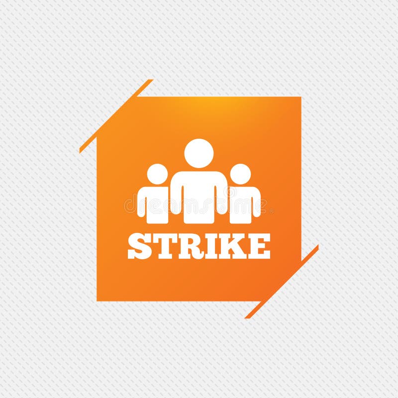 Strike Sign Icon. Group of People Symbol Stock Vector - Illustration of ...