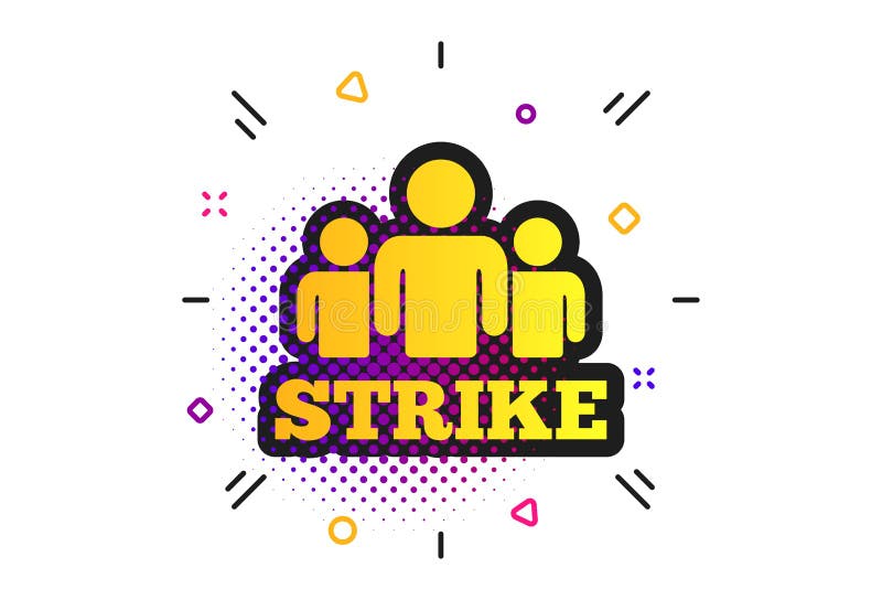 Strike Sign Icon. Group of People Symbol. Vector Stock Vector ...