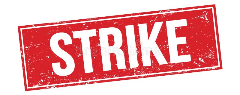 STRIKE Text on Red Grungy Rectangle Stamp Stock Illustration ...