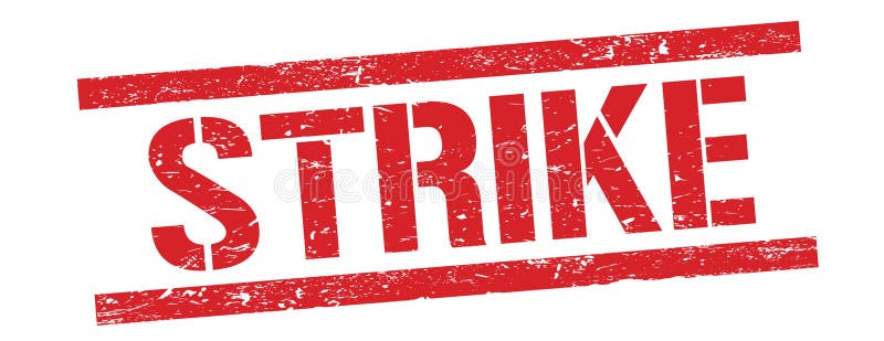 STRIKE Text on Red Vintage Lines Stamp Stock Illustration ...