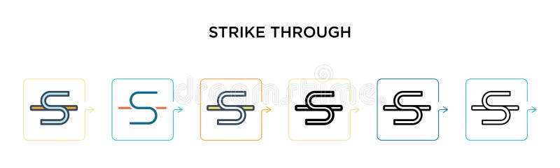 Strike through Vector Icon in 6 Different Modern Styles. Black, Two ...