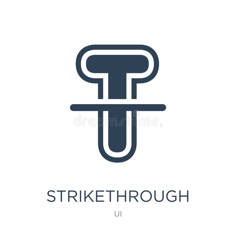 Strikethrough Icon stock vector. Illustration of concept - 181806845