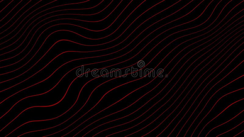 Abstract Motion Background with Red Wavy Lines on Black Stock Video ...