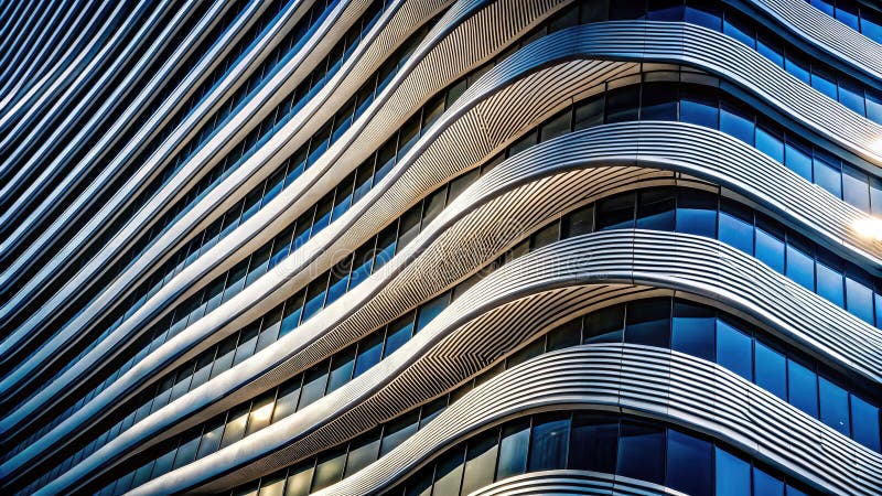 Striking Abstract Architectural Facade Design a Modern Halftone Wave ...