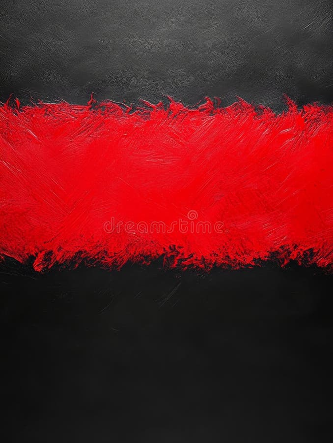 Bold Red Brush Strokes on Black Canvas a Striking Abstract Artwork ...