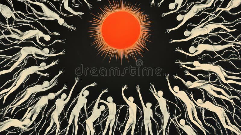 Abstract Art Depicting Rebirth, Fertilization, and New Life Stock ...