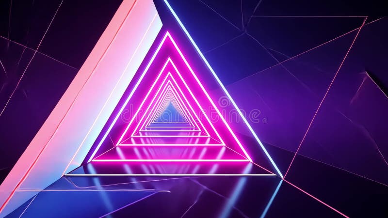 Vibrant Neon Gradient Abstract Background with Geometric Triangles and ...