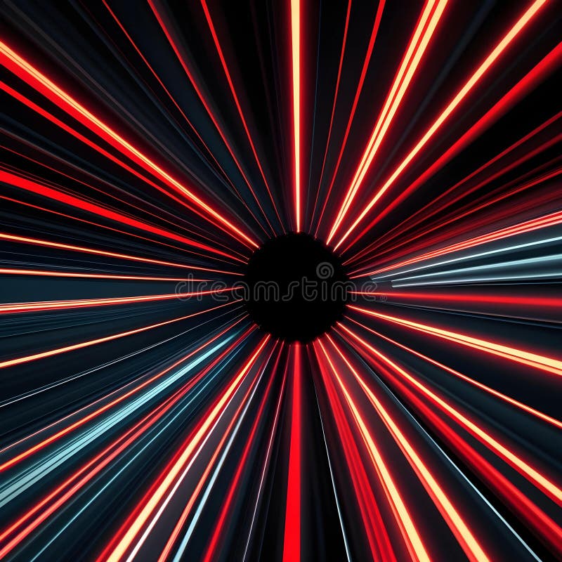 A Striking Abstract Background Featuring Dynamic Red Light Rays ...
