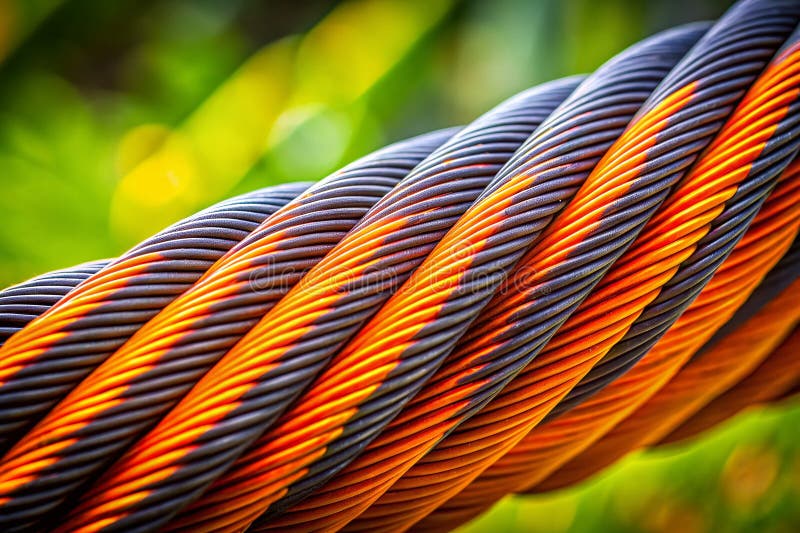 Striking Abstract Black and Orange Cable Pattern a Visually Intriguing ...