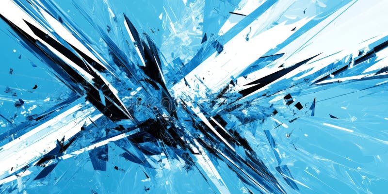 A Striking Abstract Blue Background Featuring Dynamic, Jagged Lines and ...