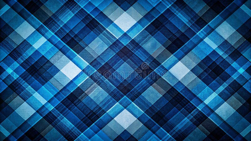 Striking Abstract Blue and Dark Blue Checkered Background a Geometric ...