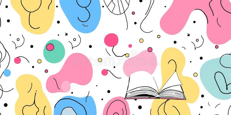 Striking Abstract Books with Monoline Illustrations Modern Geometric ...