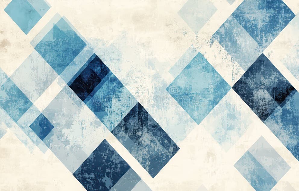 Blue Diamond Abstract Design with Textured Background Stock Photo ...