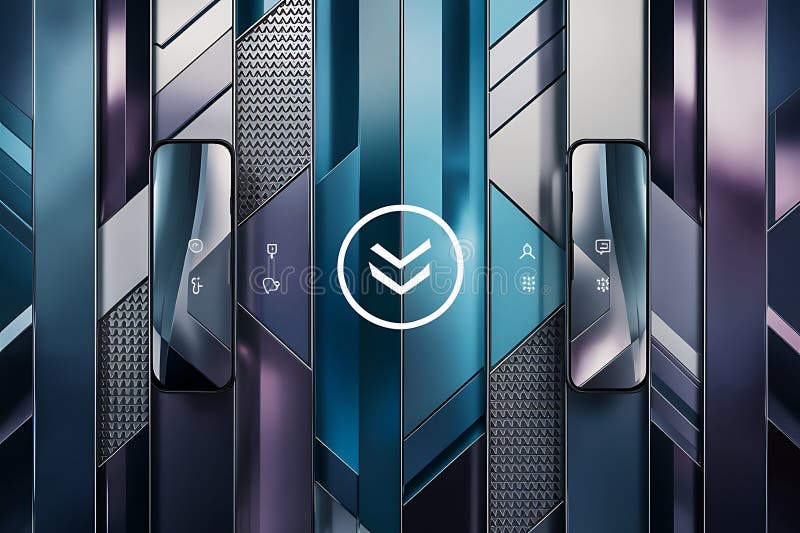 Abstract Vibrant Dark Metal Background with Overlapping Light Layers ...