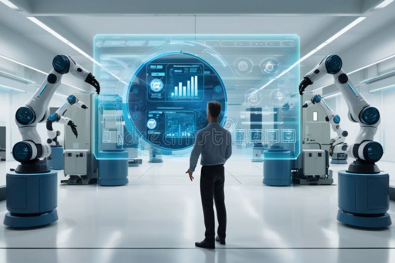 Abstract Digital Art of Futuristic Technology Robotic– High-Tech ...