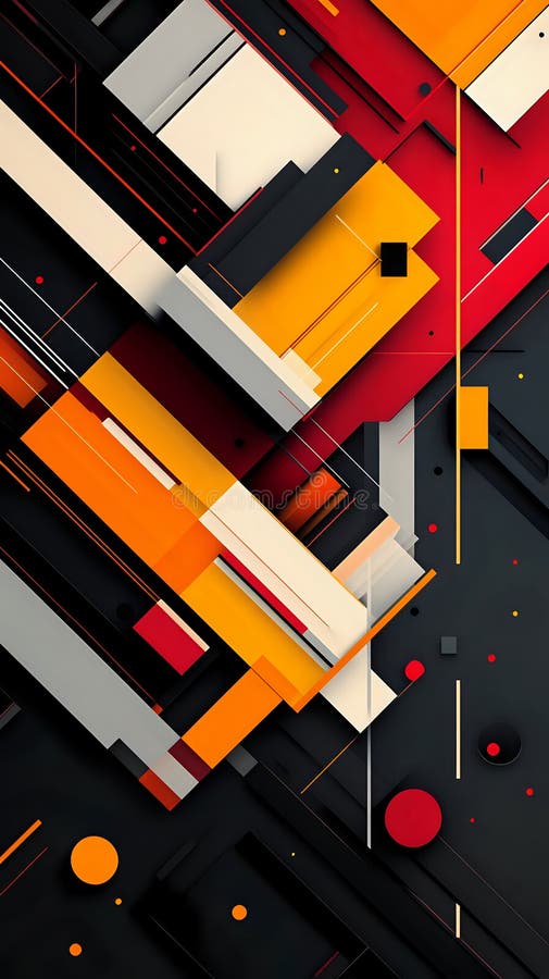 Striking Abstract Geometric Arrangement with Bold Geometric Patterns ...