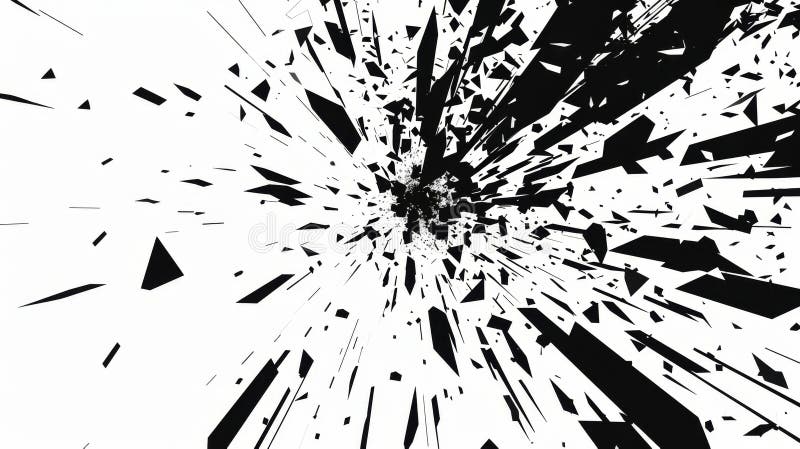 Abstract Geometric Explosion, Generative AI Stock Illustration ...