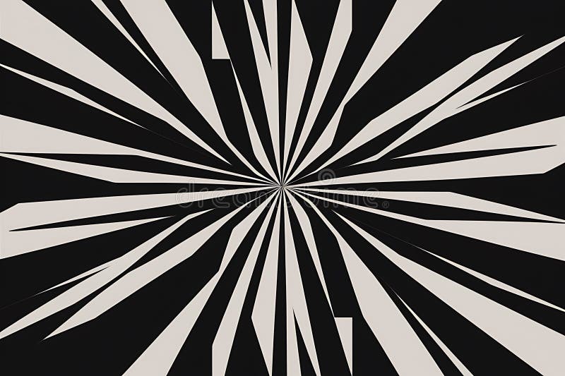 Abstract Black and White Radial Burst Design Pattern Art Stock ...