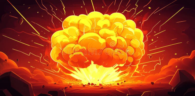 Striking Abstract Lightning Bolt in an Anime Scene. Stock Image - Image ...