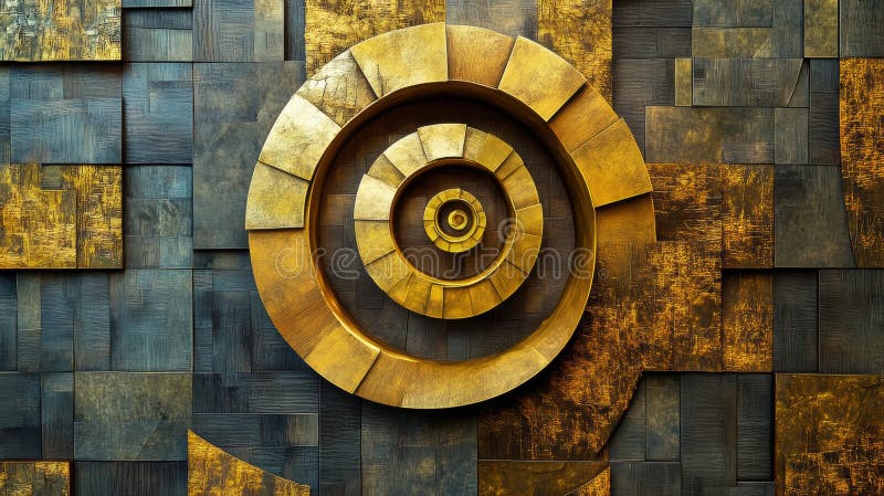 A Striking Abstract Pattern Features a Golden Spiral Intermingled with ...