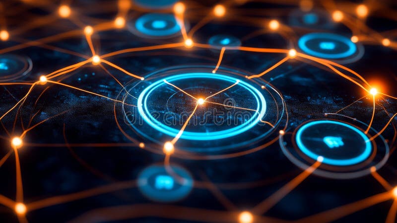 A Striking Abstract Representation of Digital Connectivity, Featuring ...