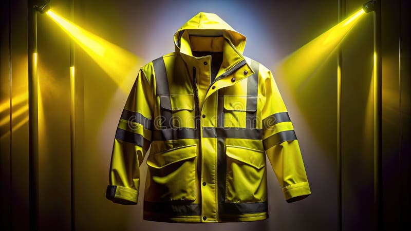 Striking Abstract Studio Shot of a Modern Yellow HighVisibility Jacket ...