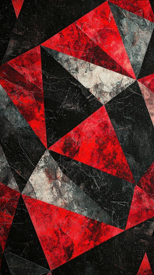 Abstract Red and Black Geometric Wallpaper Stock Illustration ...