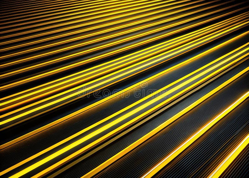 Striking Abstract Yellow Lines on a Bold Black Background a Modern ...