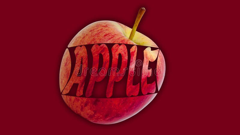 Striking APPLE Illustration: Artistic Word Design Stock Image ...