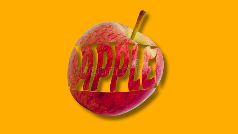 Striking APPLE Illustration: Artistic Word Design Stock Photo ...