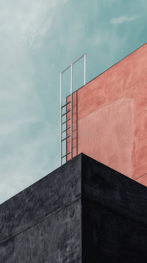 A Striking Architectural Composition Features a Bold Black Base and a ...