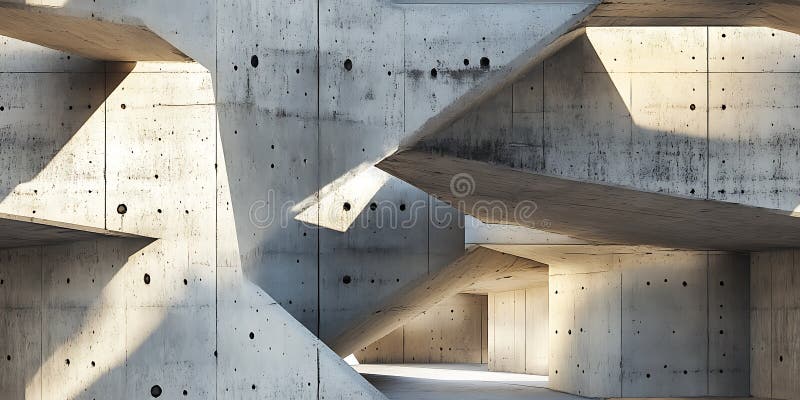 Modern Architectural Design Showcasing Seamless Concrete Patterns in a ...