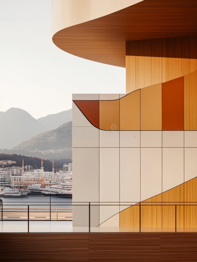 Modern Architectural Design Highlights Vibrant Colors Against a ...