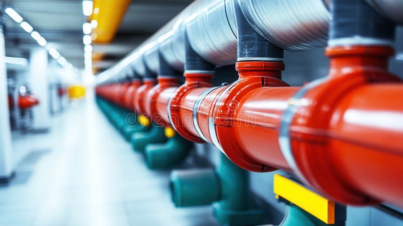 A Striking Array of Metallic Pipes Stretches into the Distance ...