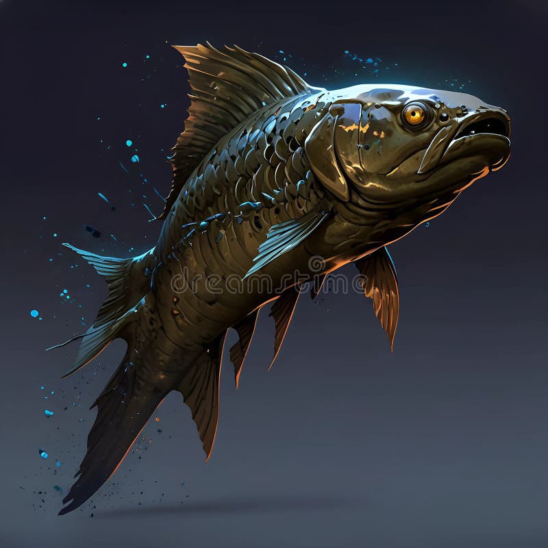 Mechanical Fish in Aquatic Realm Stock Image - Image of invertebrate ...