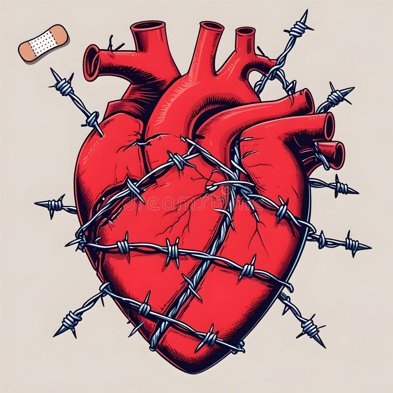 Heart in Chains a Powerful Symbol of Pain and Healing Stock ...