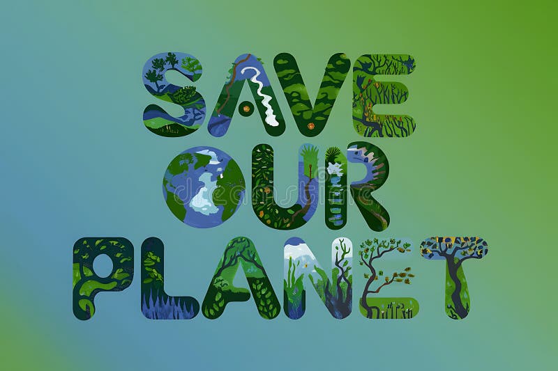 Save Our Planet: a Vibrant Call To Environmental Action Stock ...