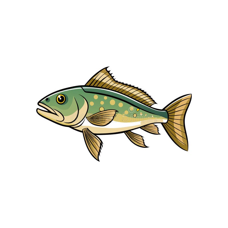 Striking Atlantic Cod Colorful Art Display Stock Illustration ...